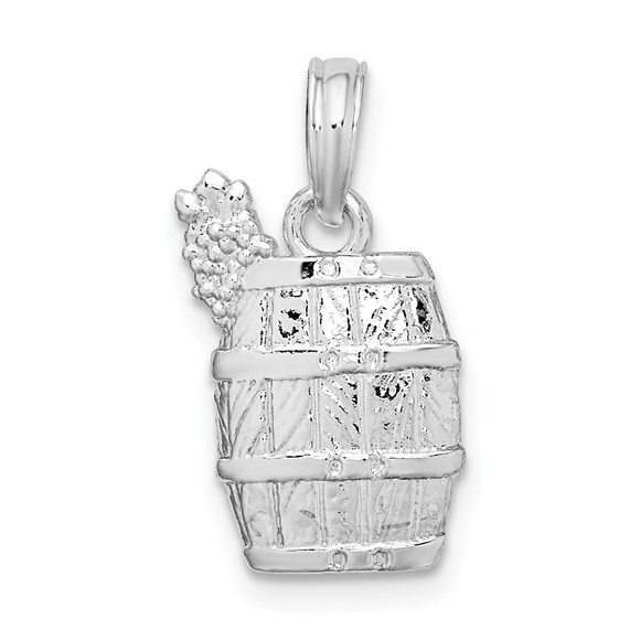 Million Charms | Jewelry | 925 Sterling Silver Polished Wine Barrel ...